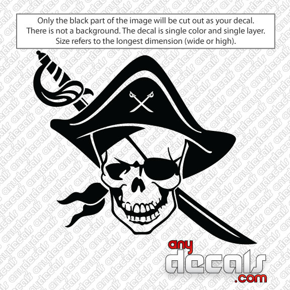 Car Decals - Car Stickers | Skull Car Decal 09 | AnyDecals.com