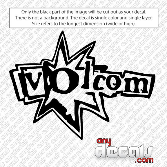 Car Decals - Car Stickers | Volcom Leaning Car Decal | AnyDecals.com