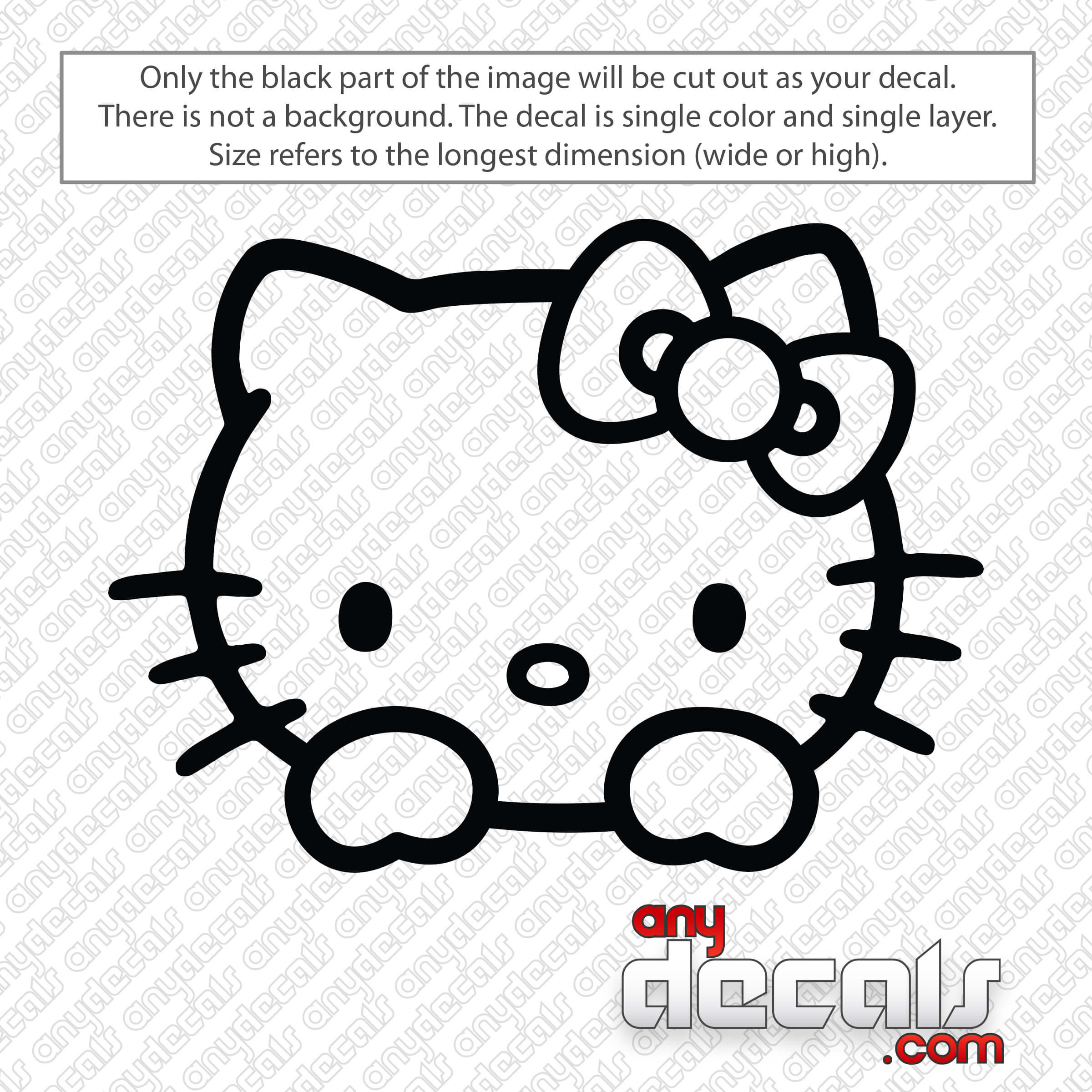 Hello Kitty Storm Trooper Decal Sticker - AnyDecals.com