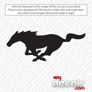 Ford Mustang Logo Decal Sticker - AnyDecals.com