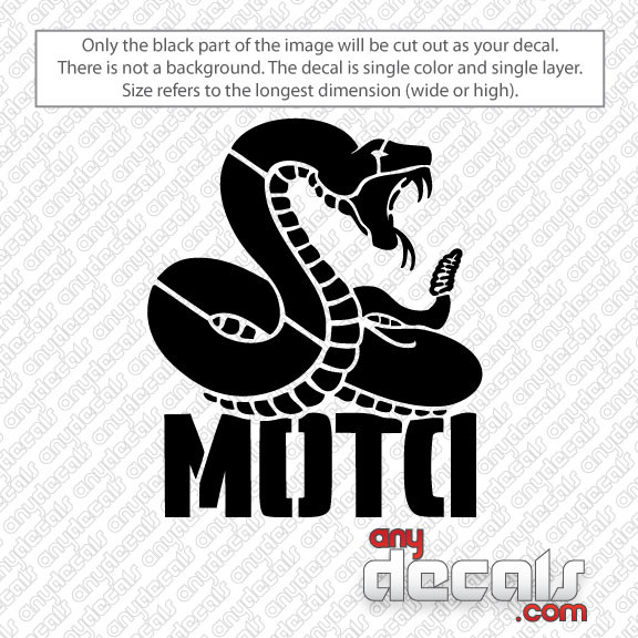 Car Decals - Car Stickers | DTOM with Snake Car Decal | AnyDecals.com