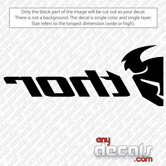 Motocross Car Decals - Thor Car Decal | AnyDecals.com