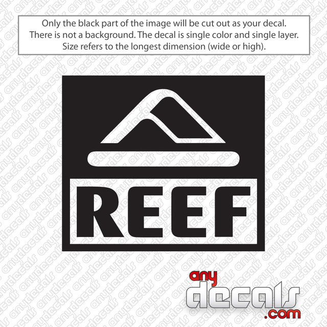 Car Decals - Car Stickers | Reef Surf Logo Car Decal | AnyDecals.com