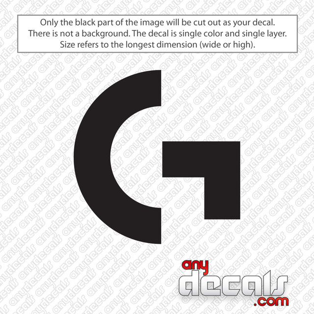 Logitech G Gaming Logo Decal Sticker - AnyDecals.com