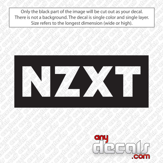 NZXT Logo Decal Sticker - AnyDecals.com