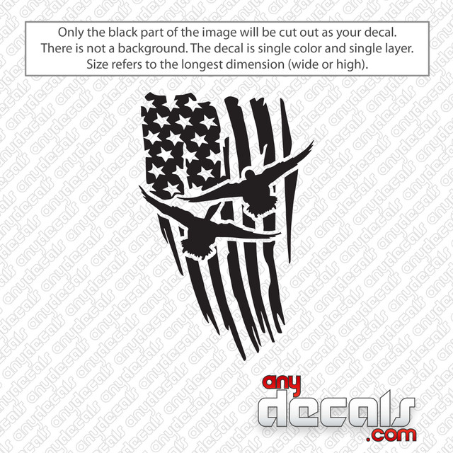 Distressed American Flag Decal Sticker - AnyDecals.com