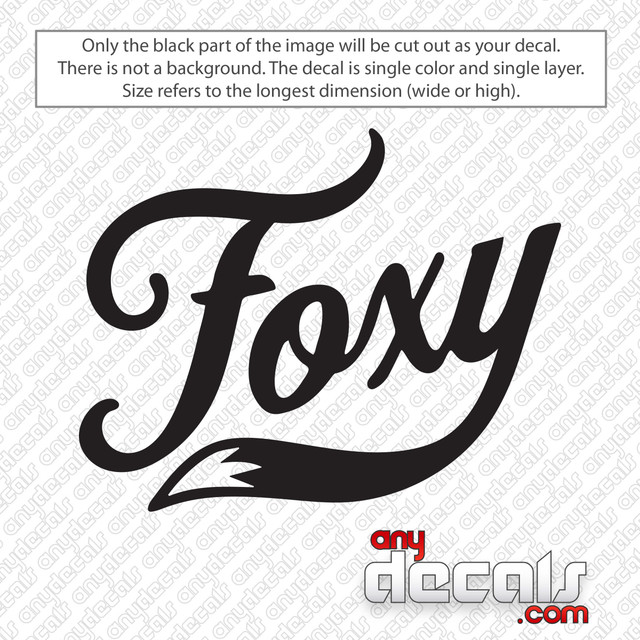 Fox Racing Foxy Decal Sticker - AnyDecals.com