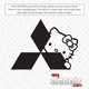 Hello Kitty Middle Finger Decal Sticker - AnyDecals.com