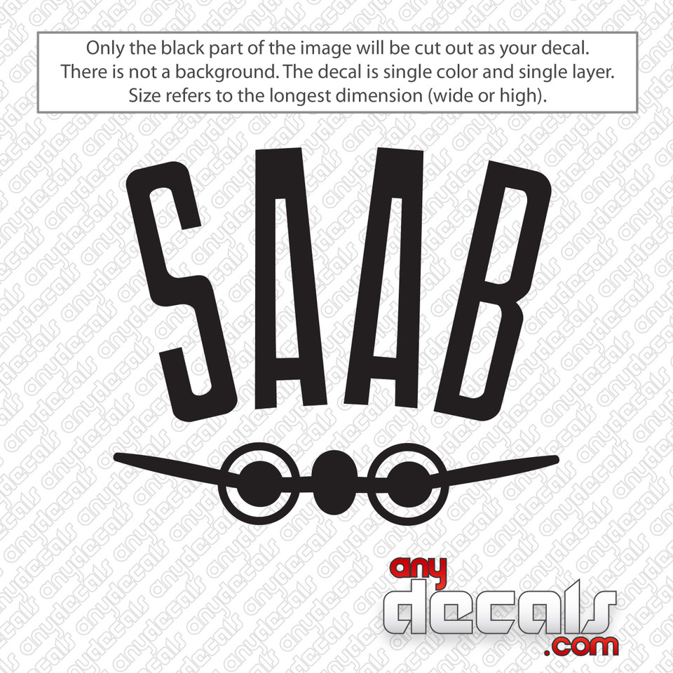 Saab Emblem Decal Sticker - AnyDecals.com