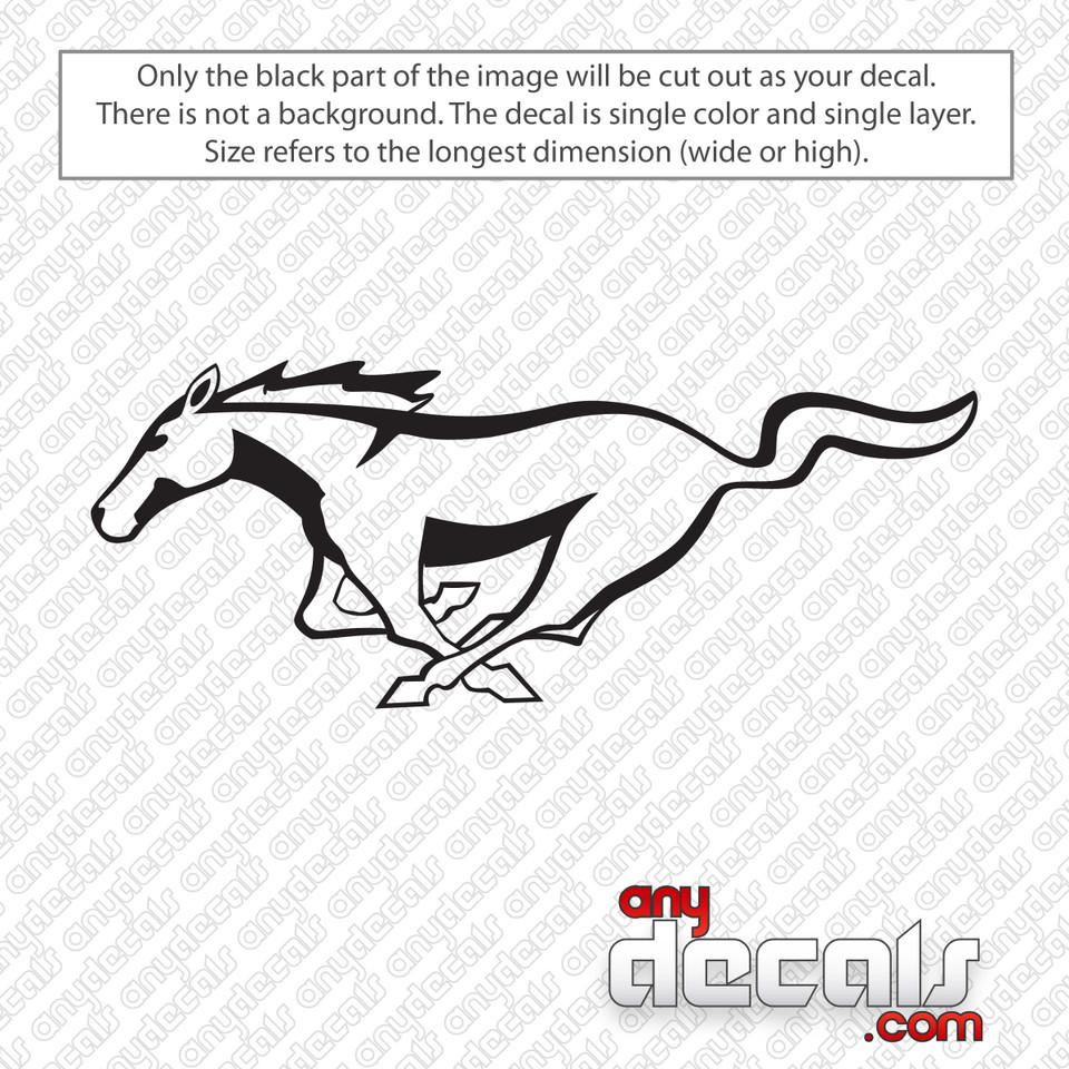 Ford Mustang Logo Emblem Decal Sticker - AnyDecals.com