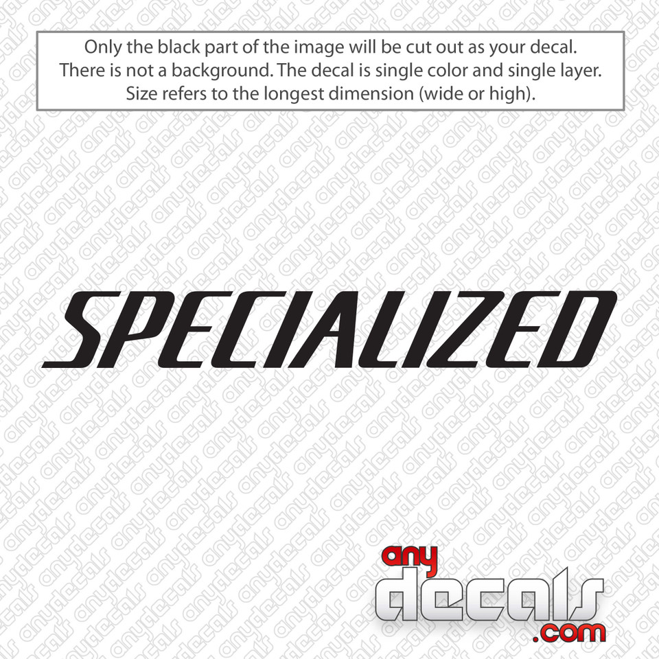 Specialized Logo Decal Sticker - AnyDecals.com
