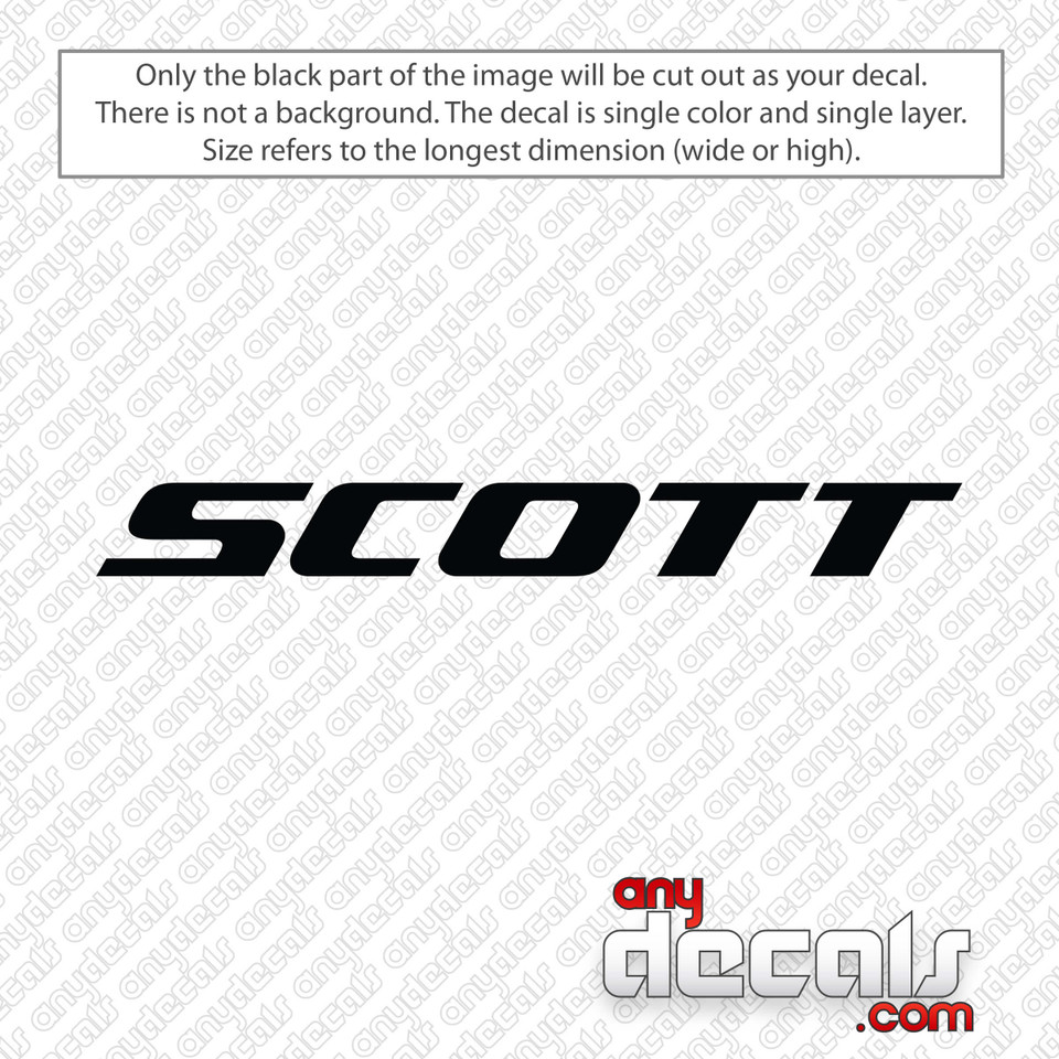 Scott Logo Long Decal Sticker - AnyDecals.com
