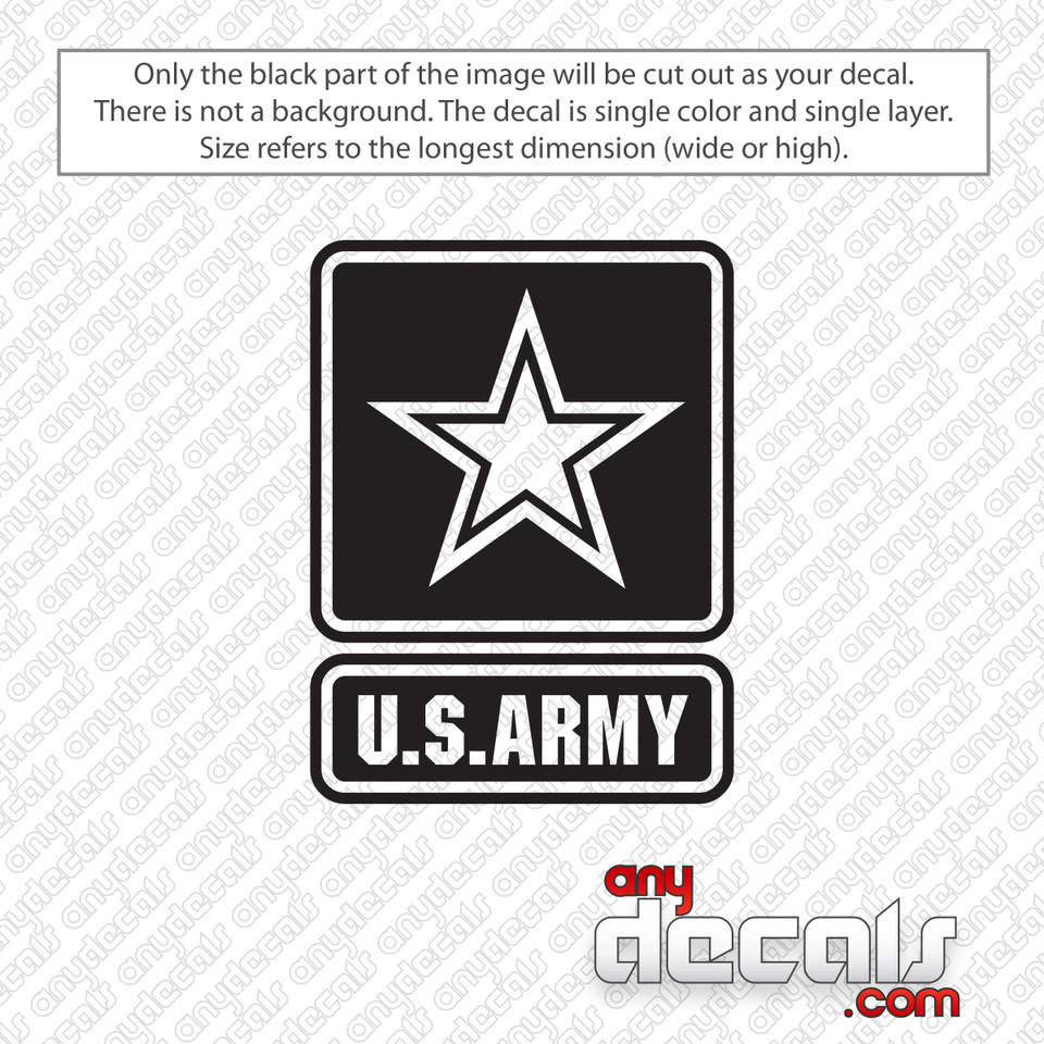 U.S. Army Text Decal Sticker - AnyDecals.com