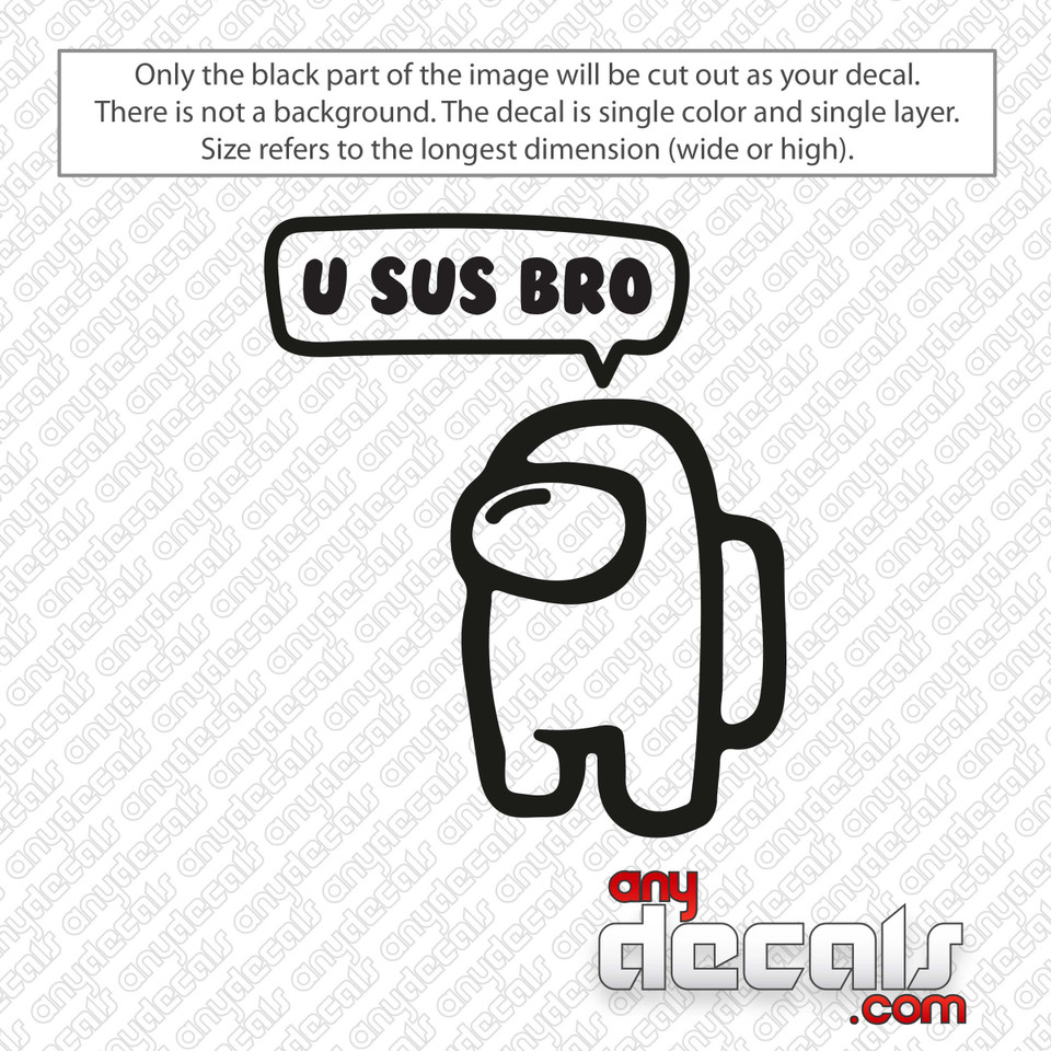 Among Us Logo Decal Sticker - AnyDecals.com