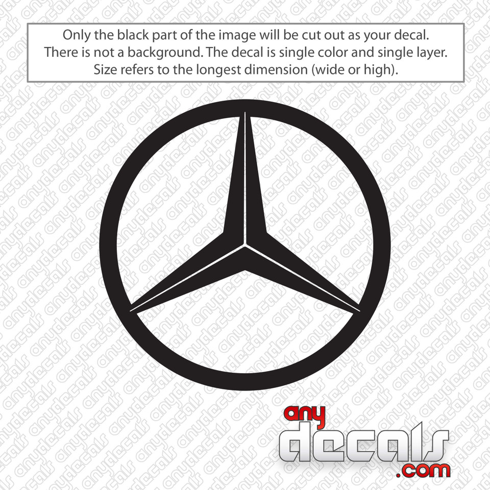 Mercedes-Benz Logo Decal Sticker - AnyDecals.com