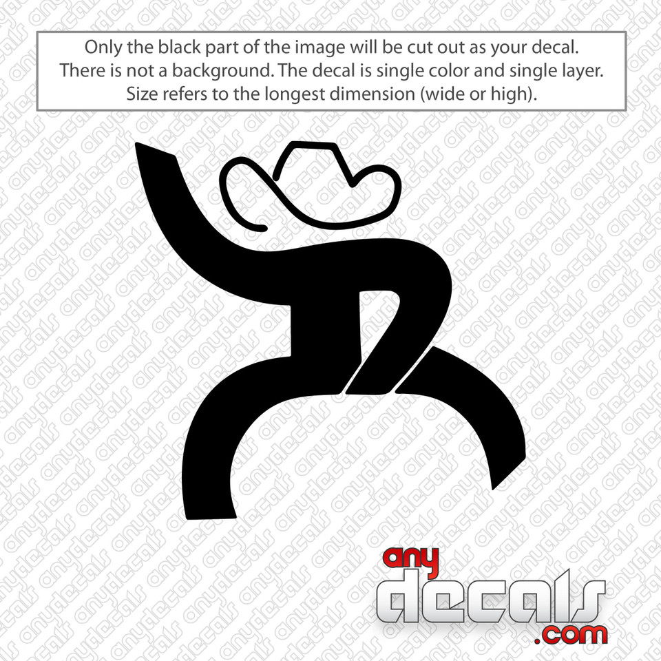 Hooey Cowboy Circle Logo Decal Sticker - AnyDecals.com