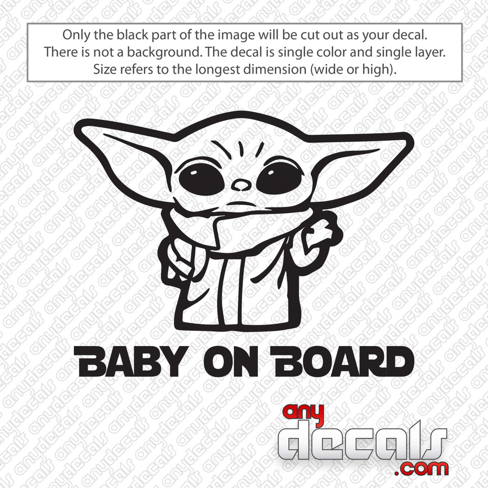 Star Wars Baby Yoda Toyoda Decal Sticker - AnyDecals.com
