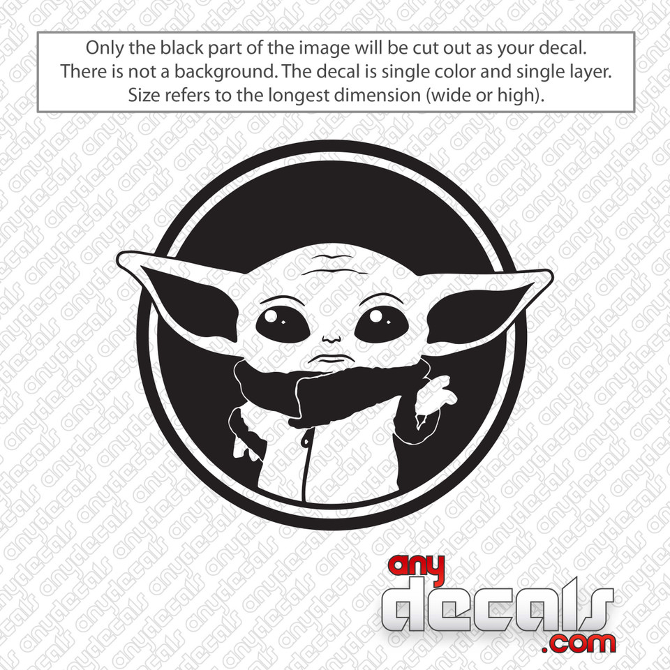 Star Wars Baby Yoda Toyoda Decal Sticker - AnyDecals.com