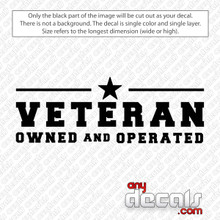 Veteran Owned and Operated Decal Sticker - AnyDecals.com