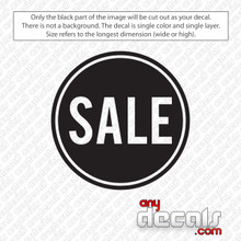 Sale Circle Bold Decal Sticker - AnyDecals.com