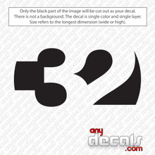 ThirtyTwo Logo 32 Decal Sticker - AnyDecals.com