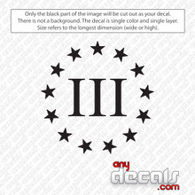 Three Percenter Decal Sticker - AnyDecals.com