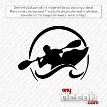 White Water Kayak Decal Sticker - AnyDecals.com