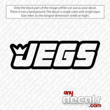 Jegs Logo Outline Decal Sticker - AnyDecals.com