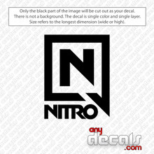 Nitro Snowboards Text Decal Sticker - AnyDecals.com
