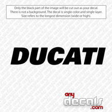Ducati Logo Text Decal Sticker - AnyDecals.com