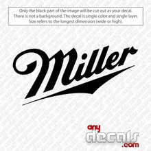 Miller Beer Logo Decal Sticker - AnyDecals.com