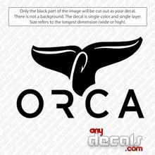 Orca Coolers Logo Decal Sticker - AnyDecals.com