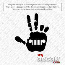 Jeep Wave Peace Decal Sticker - AnyDecals.com