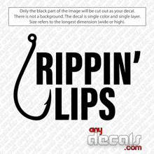 Rippin Lips Decal Sticker - AnyDecals.com