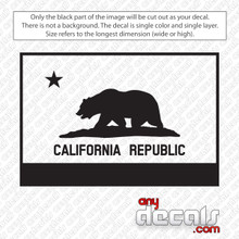 California Republic Flag Decal Sticker - AnyDecals.com