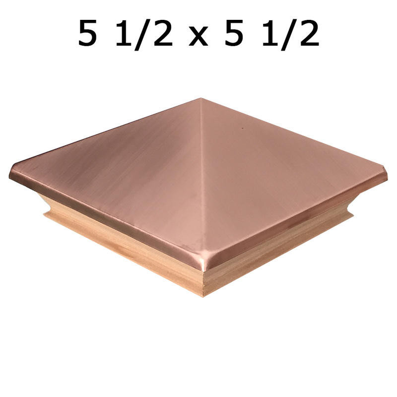 Cedar Copper Post Cap 6x6 - Timber Build