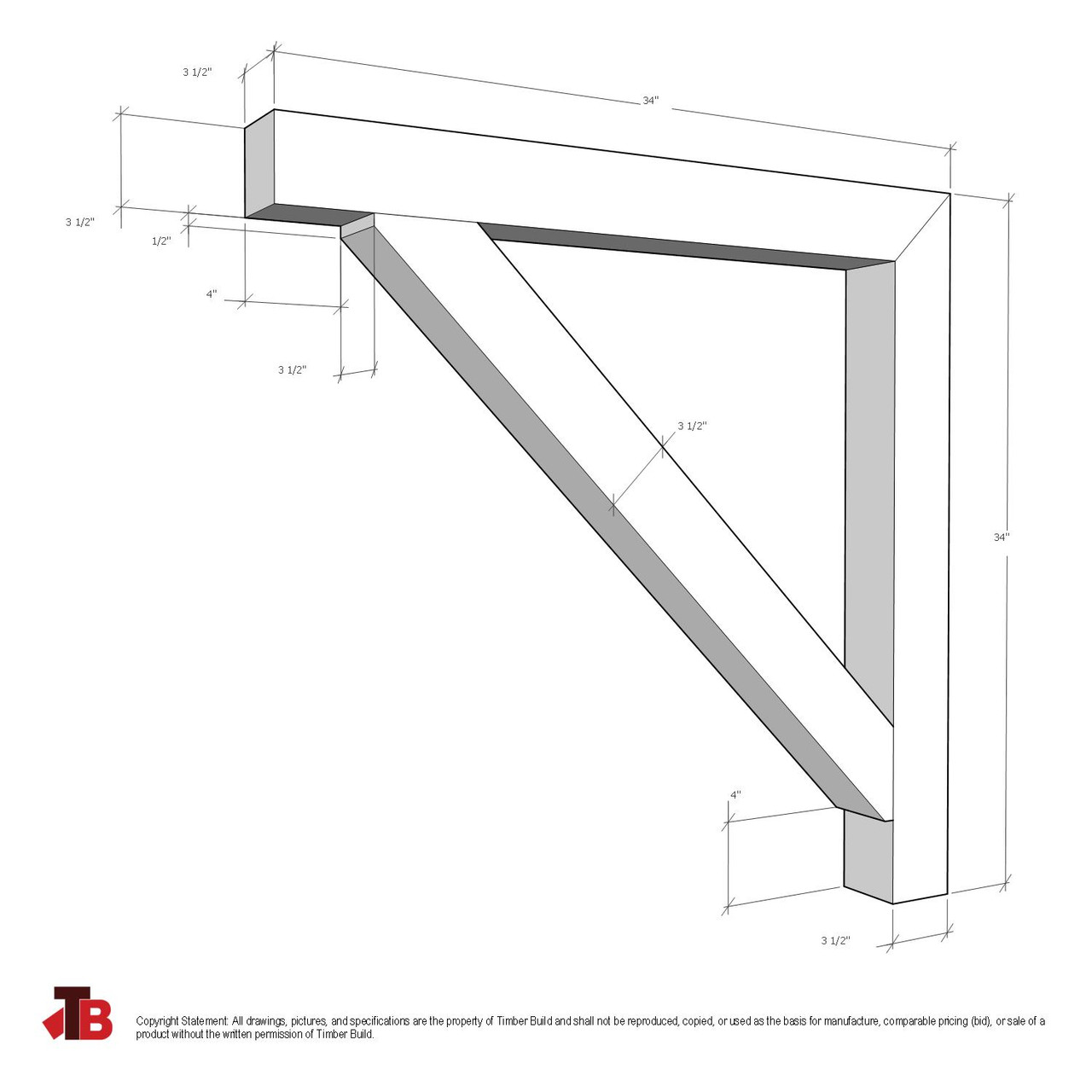 Wood Bracket 18T9 | 34x34 | Timber Build