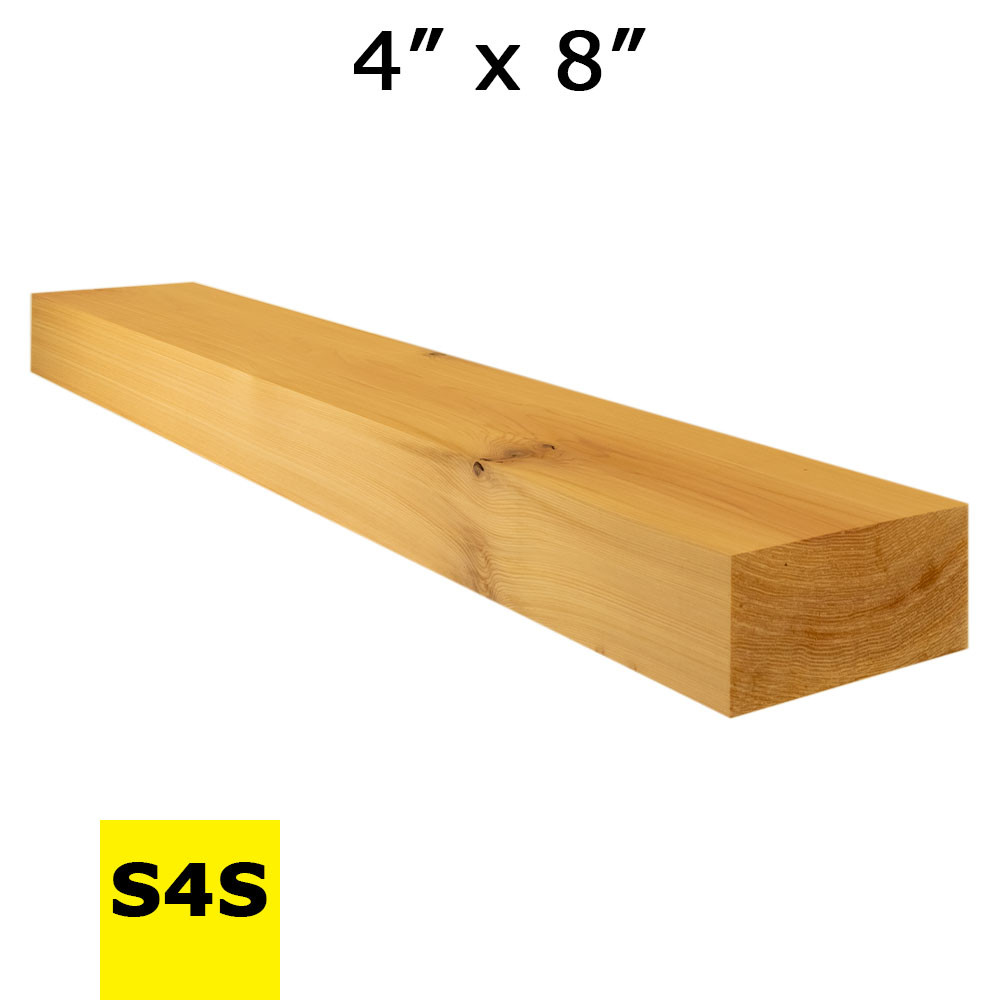 4x8 Western Red Cedar Timber – S4S | Cedar Timber Beam