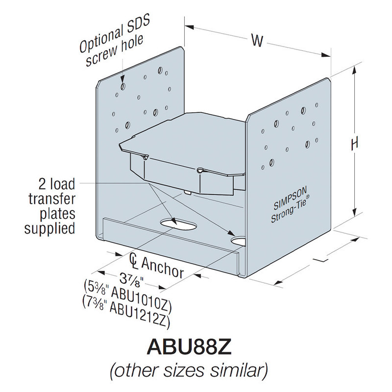 Adjustable Post Bases for Wood-to-Concrete Connections – ABU with ...