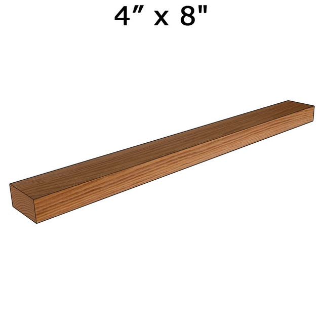 4x8 Floating Timber Fireplace Mantel - Modern, Customizable Design for ...