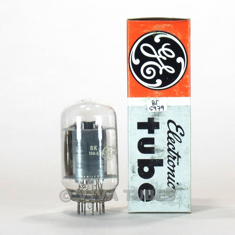 True NOS NIB GE USA 6LR8 Grey Plate Tube - VIVA TUBES