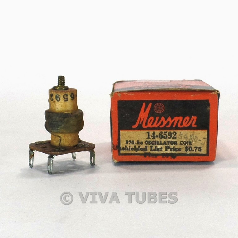 NOS NIB Vintage Meissner 14-6592 Oscillator Coil Unshielded 370kc ...