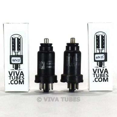Tests NOS Matched Pair RCA USA 6F5 Metal Vacuum Tubes - VIVA TUBES