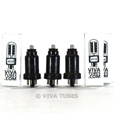 Tests NOS Matched Trio (3) RCA USA 6F5 Metal Rust Vacuum Tubes - VIVA TUBES