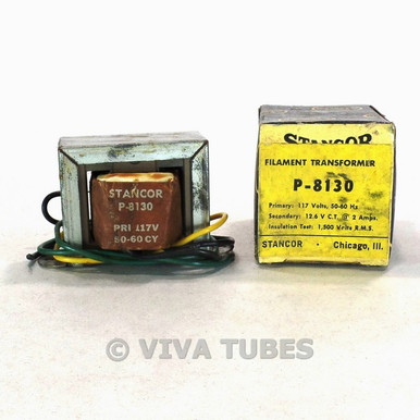 NOS NIB Vintage Stancor P-8130 Filament Power Transformer 12.6 VCT 2A ...