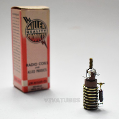 NOS NIB Miller 6225 Single Winding IF Coil 39-49 Mc 1 1/4" - VIVA TUBES