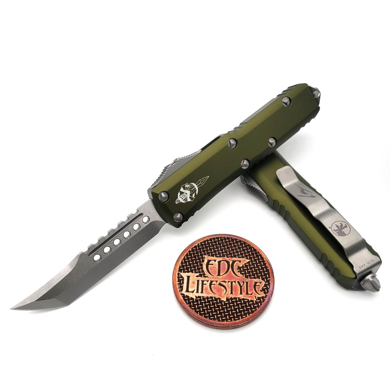 Microtech Utx 85 719 10ods Od Green Hellhound Tanto