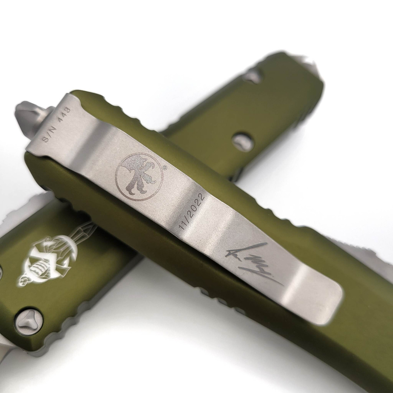 Microtech Utx 85 719 10ods Od Green Hellhound Tanto