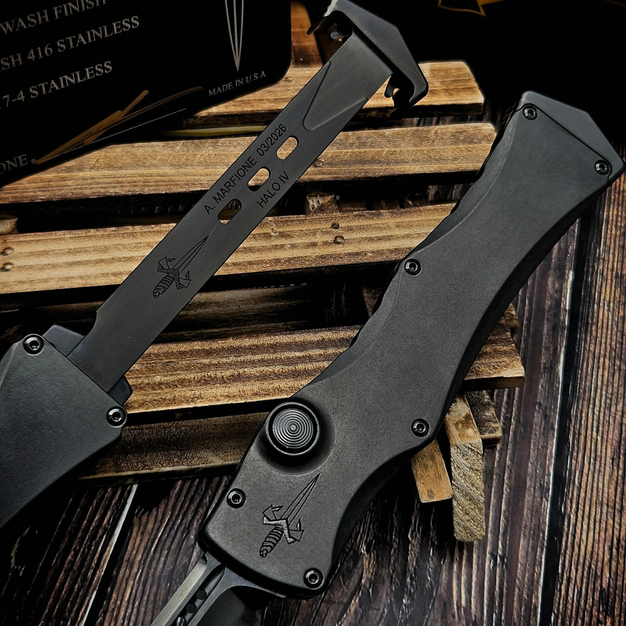 Marfione Custom Halo IV DLC Stonewash Stainless DLC Diamondwash Clip ...