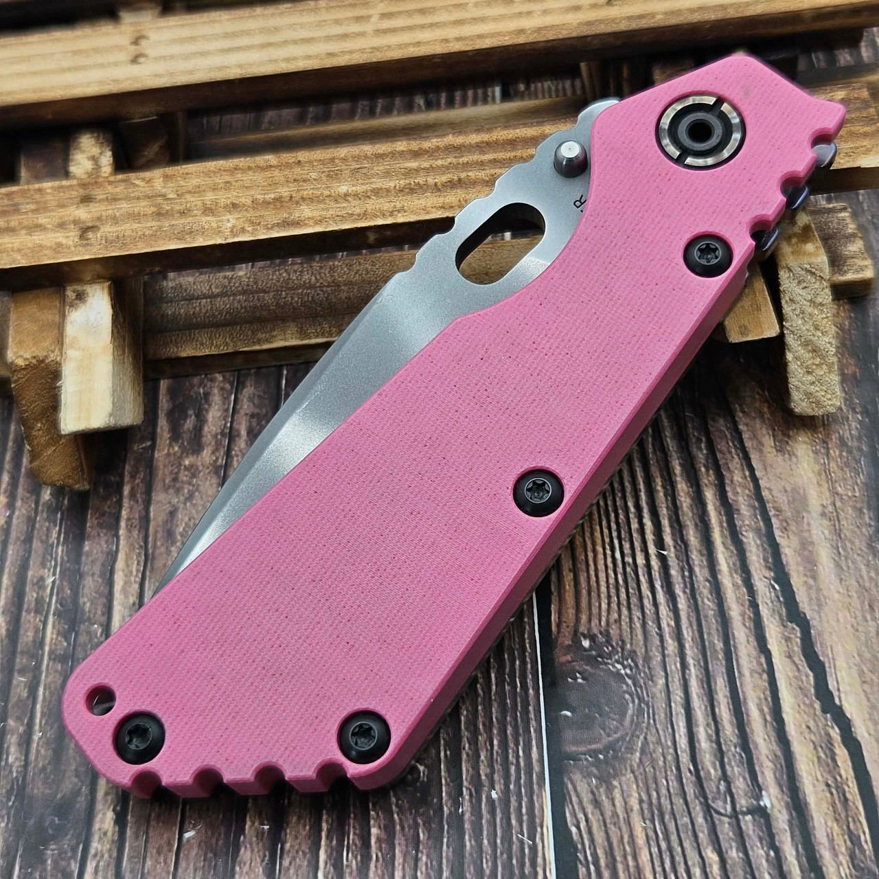 Strider SMF Pink G10 Spearpoint Magnacut